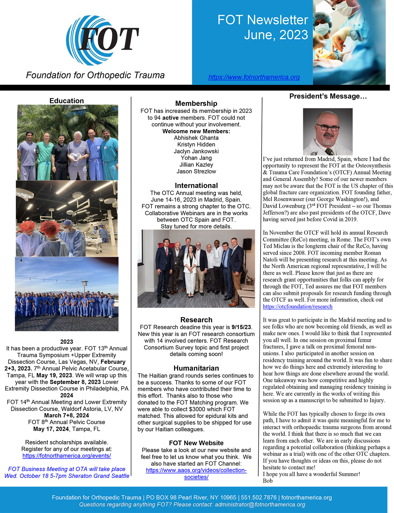 Information – FOT North America